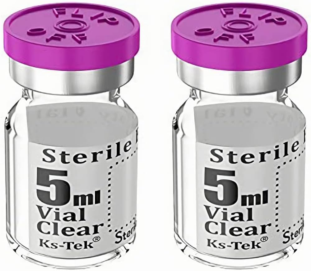 5ml Sterile/Depyrogenated Clear Vials 25pk Magenta Flip – M & M Pharma